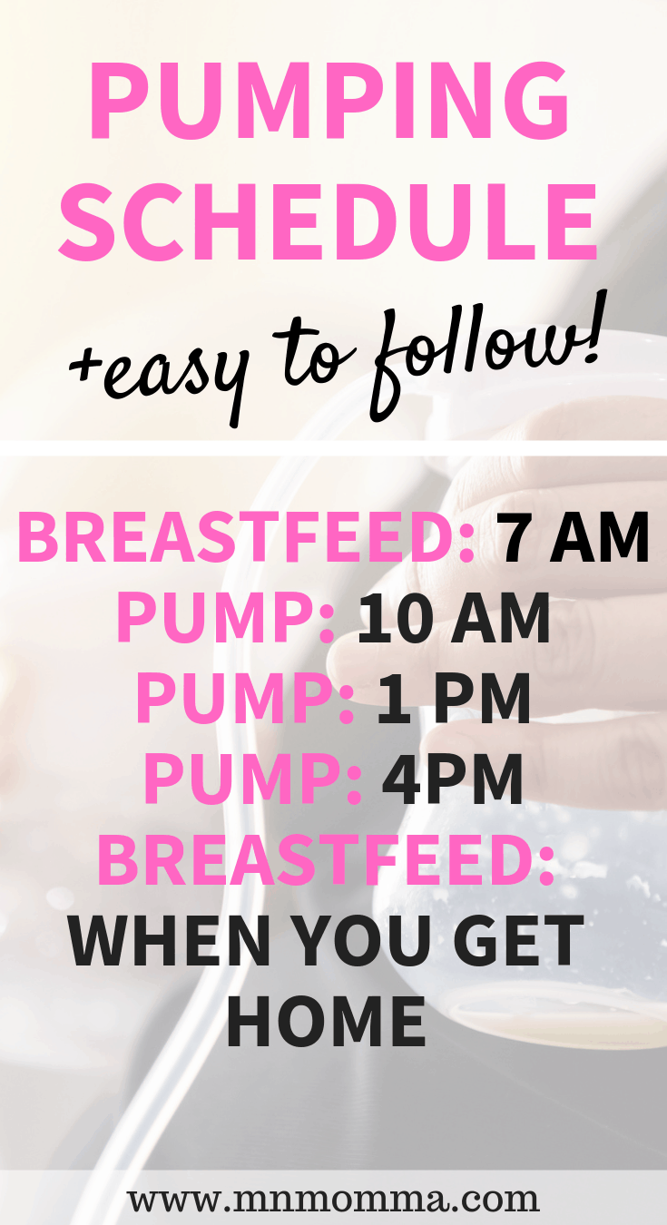 Sample Pumping Schedule - For All Pumping Moms - Minnesota Momma