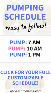 Sample Pumping Schedule - For All Pumping Moms - Minnesota Momma
