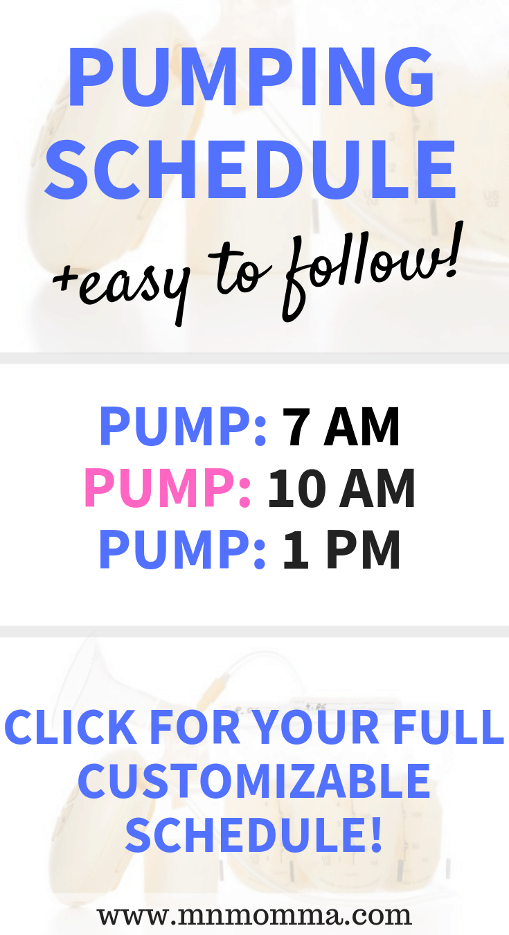 Sample Pumping Schedule - For All Pumping Moms - Minnesota Momma