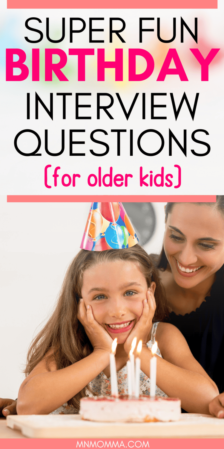 101 Fun Birthday Interview Questions for Kids + Free Printable ...