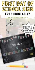 Free Printable First Day of School Chalkboard Signs (Cute, Easy, and ...