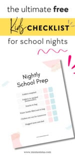Night Before School Routine Checklist (Free Printable!) - Minnesota Momma